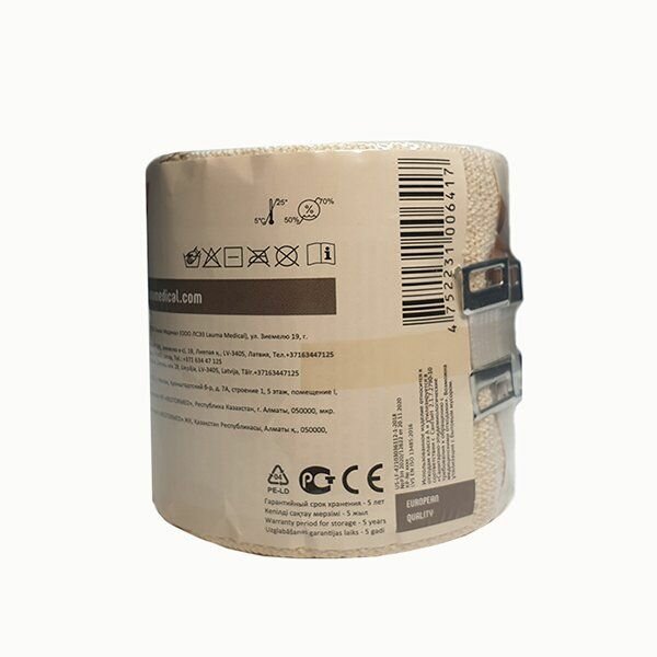 Бинт эластичный малой растяжимости модель 6 Lauma/Лаума 8см х 3м