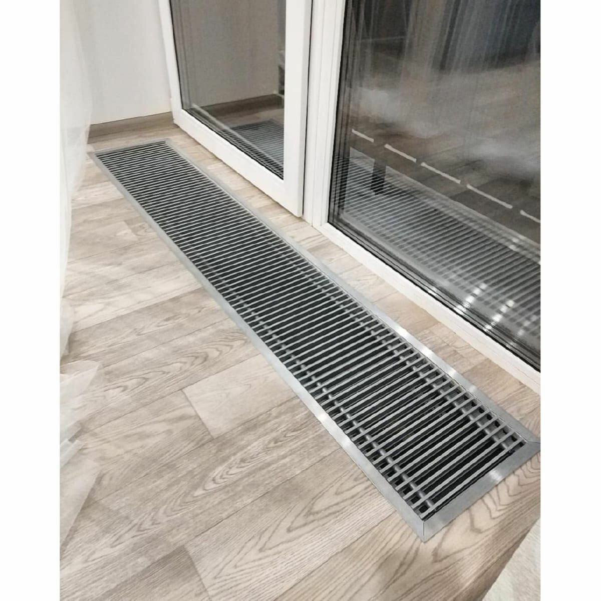 Конвектор внутрипольный для дома и офиса Techno KVZ 300-85-1100 мм, обогреватель с естественной конвекцией, без решетки для отопления воздуха