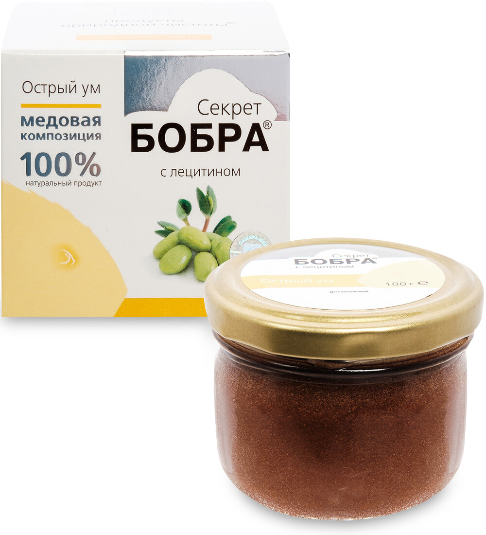 Секрет бобра Медовая композиция с лецитином, 100 г A2128173