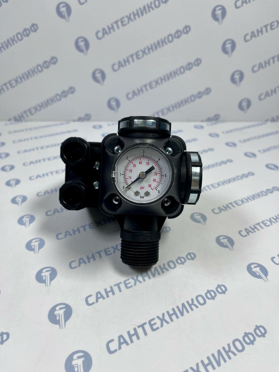 Реле давления ITALTECNICA PM53W 1" 1-5бар с манометром и 5-ти выводным штуцером 250В IP44 PM53W PM5.3WG.44.00.100.00