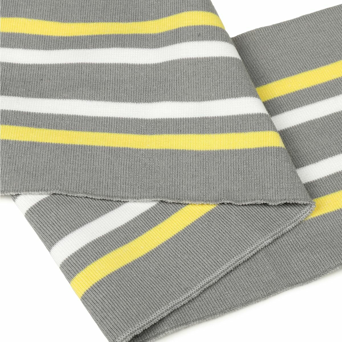 Подвяз трикотажный (2 шт) 14 х 100 см цв. серый/белый/желтый