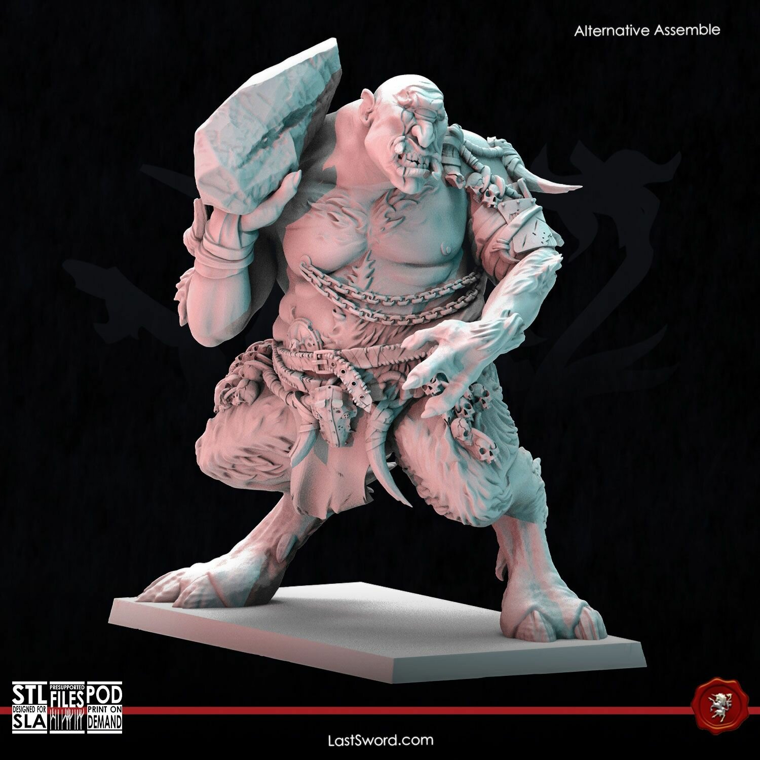 Миниатюра Warhammer Beastmen Longhorn Cyclop 2