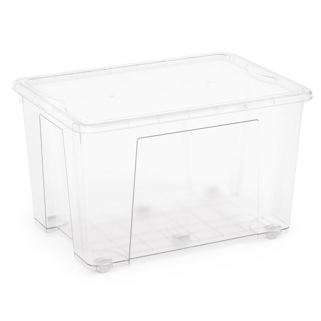 Контейнер 59х42х36см 60л для бытовых нужд пластик с крышкой на колесах