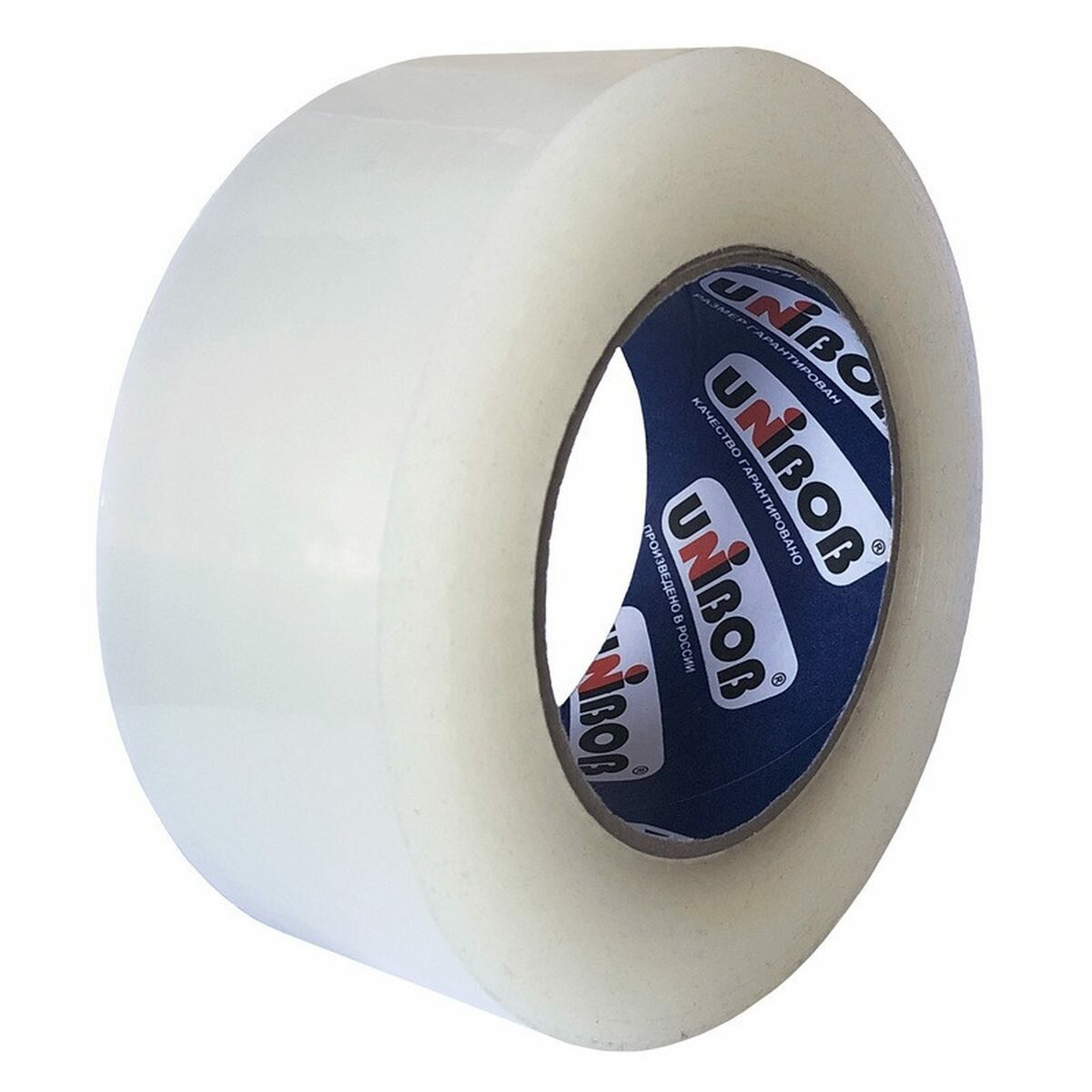 Клейкая лента (скотч) упаковочная Unibob 600 (48мм x 198м, 45мкм, прозрачная) (4640012888201)