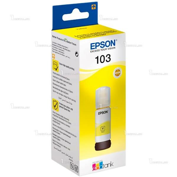 Чернила Epson C13T00S44A (103) Yellow желтые для L1110/L3100/L3101/L3110/L3150/L3151/L3156/L3160/L5190 (7.5К)
