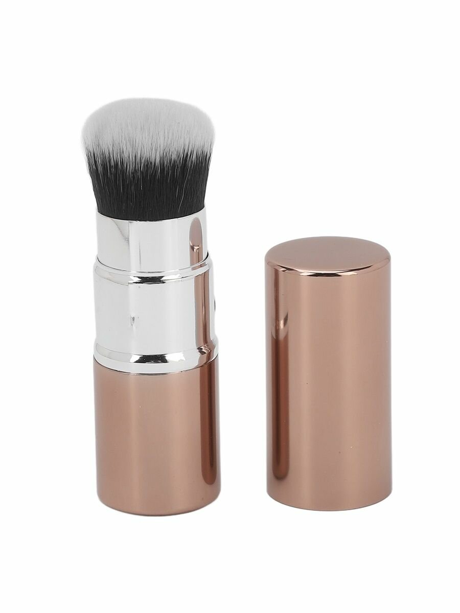 Коричневая кисть для тонального крема с двойной головкой, маслопоглощающий валик для лица 2 в 1 с вулканическим камнем, валик для контроля масла для гладкого нанесения макияжа, удобный для путешествий