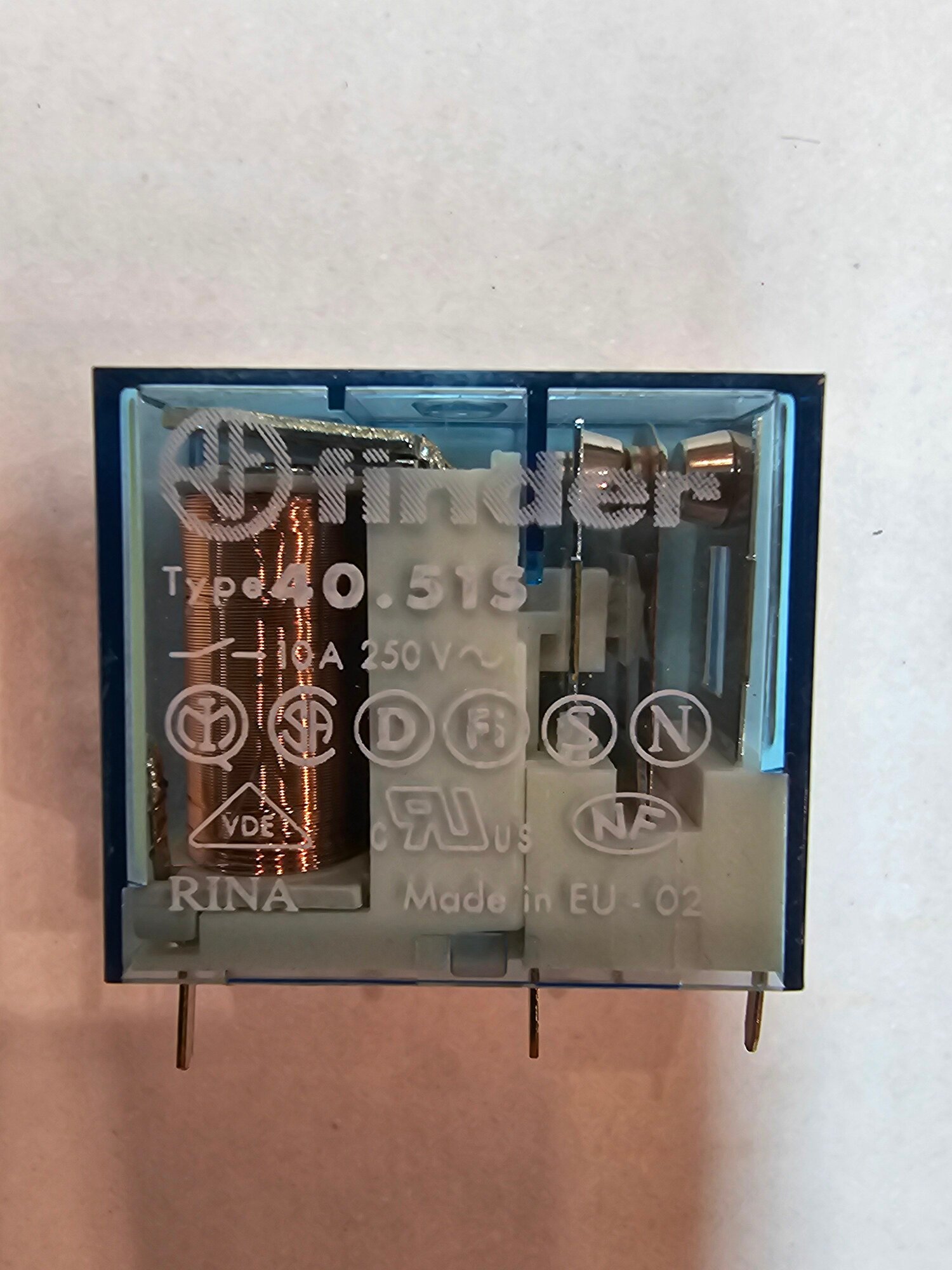 40.51.7.005.0000 405170050000 Миниатюрное реле; 1 перекидной контакт 10А ( 5В Чувст. пост. тока)