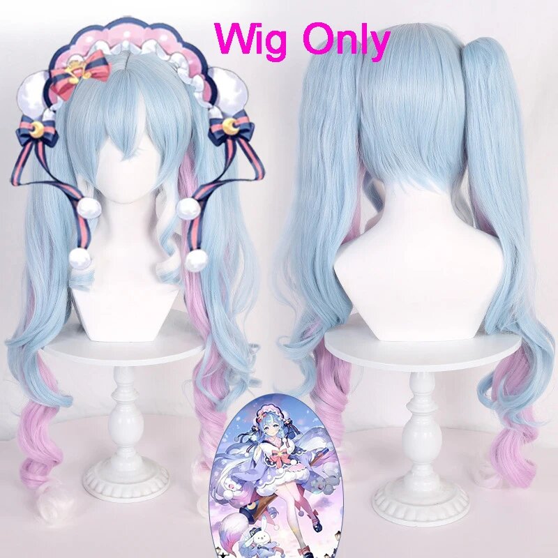 Платье принцессы снежной Мику, Униформа, наряд, Аниме Костюм для косплея, обувь, парик, кавайный костюм на Хэллоуин для женщин и девочек