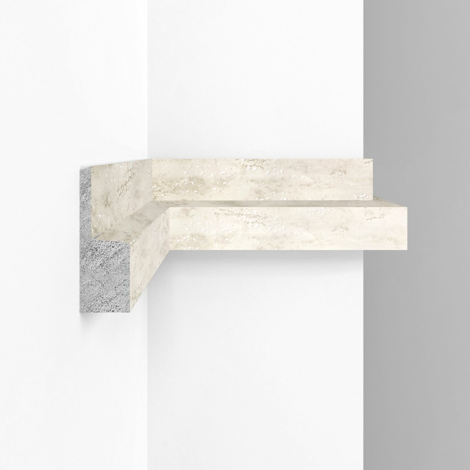 Молдинг D305-1633 для стен, на потолок, декоративный плинтус, Decomaster 7 шт, 61х21х2000 мм