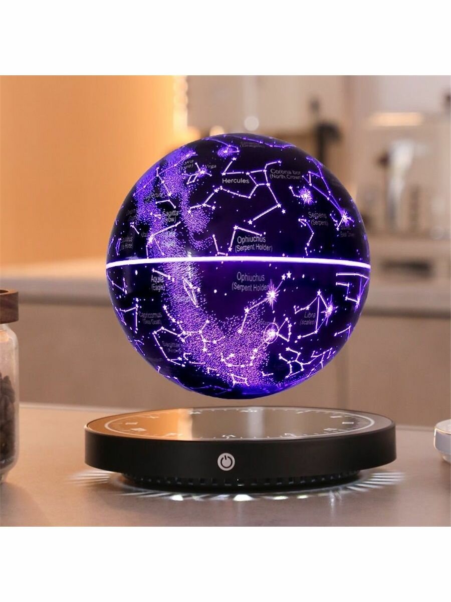 HCNT Подвесной глобус Starry Sky с подсветкой на круглой подставке (D-14см)