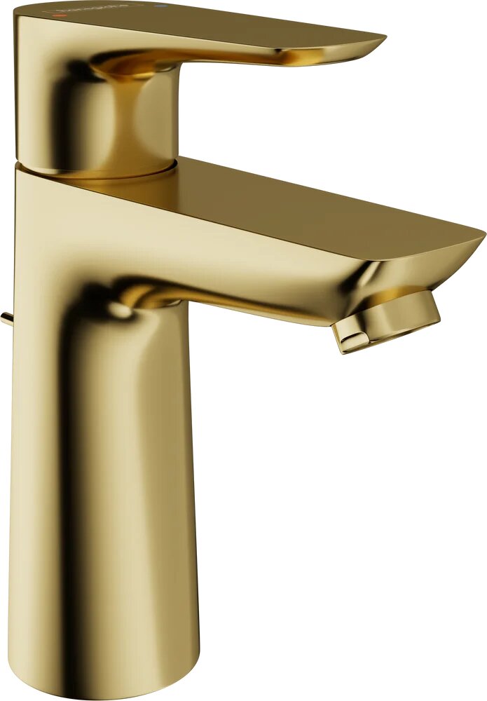 Смеситель для раковины Hansgrohe Talis E 71710990 золотой, глянцевый, кран для ванной в раковину, из латуни, рычажный, с керамическим картриджем, с донным клапаном