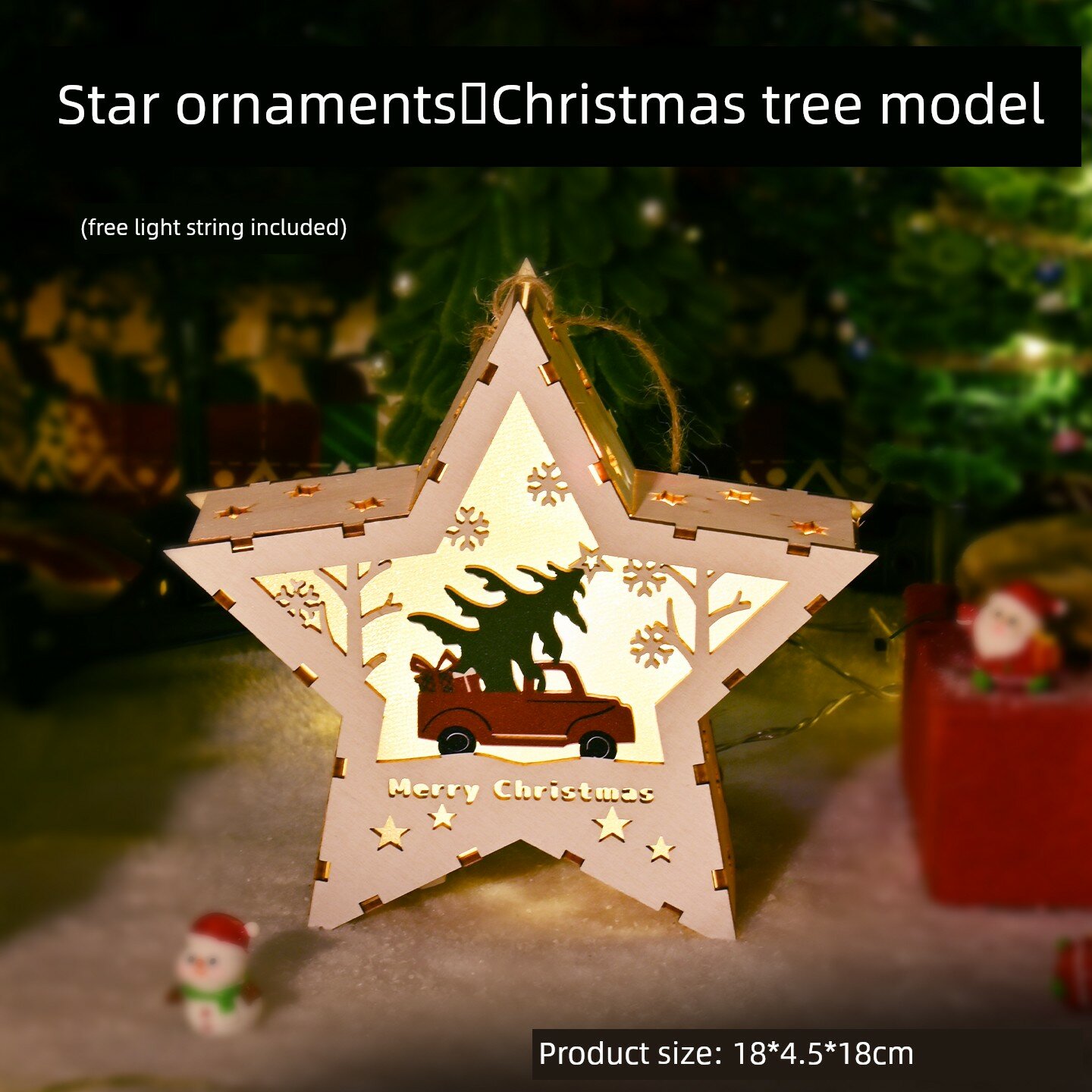 Рождественские материалы для рукоделия, украшения, светящиеся подвесные игрушки, рождественские подарки для