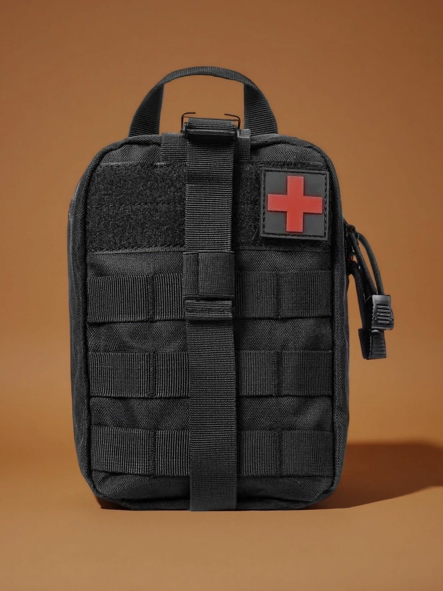 Подсумок аптечка тактическая для лекарств, отрывная, армейская с креплением Molle, черная