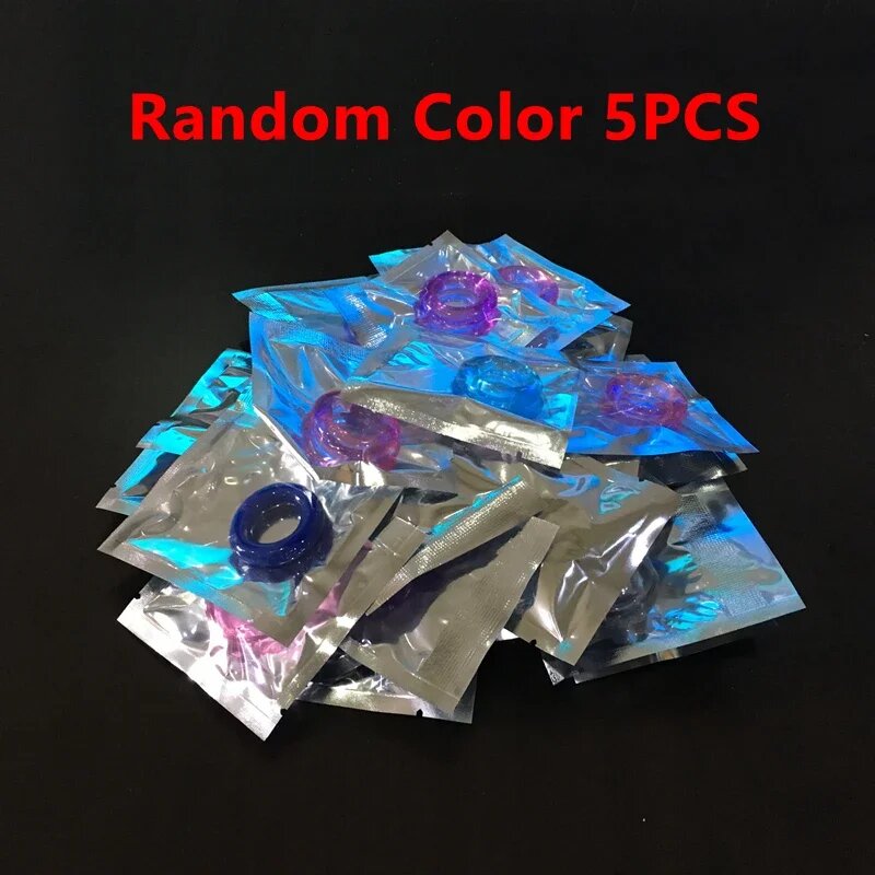 10 шт, силиконовое прочное кольцо для пениса, увеличение эрекции, время, прочные кольца random 5pcs