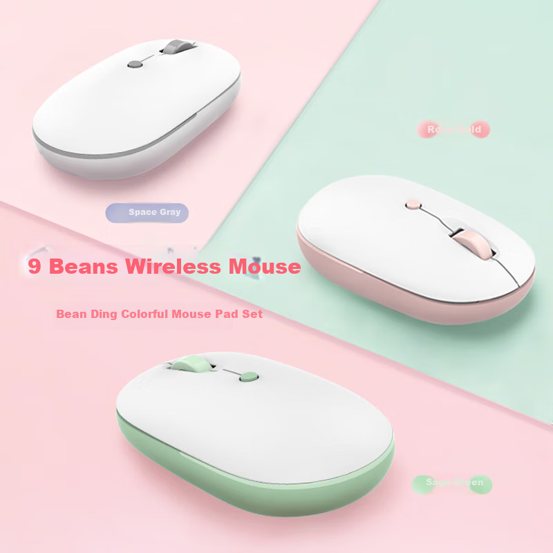 ASUS A-Duo Wireless Mouse + Mouse Pad Set Intelligent DPI Button Magnetic Cover Design Bean Ding Colorful Mouse Pad Set Space Gray