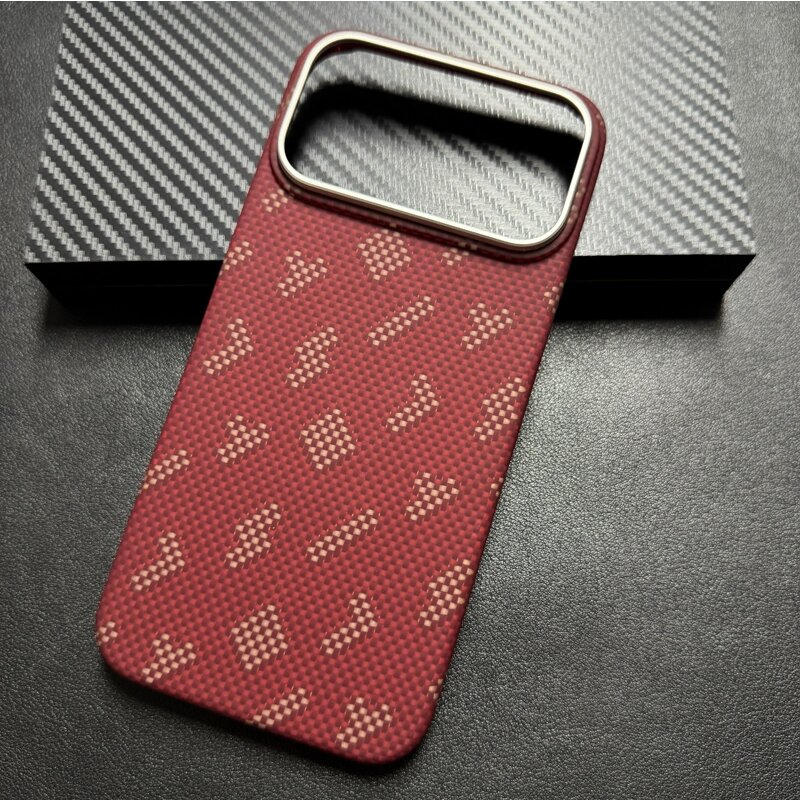 Чехол iPhone Air с магнитной металлической рамкой, ультратонкий красный цвет для iPhone Air