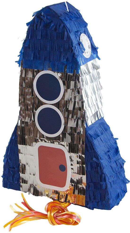 Пиньята, Ракета, Разноцветный, металлик, 43*28*10 см, 1 шт.