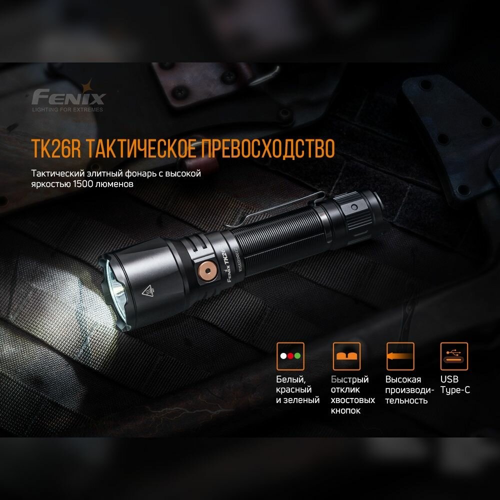Фонарик аккумуляторный светодиодный ручной мощный тактический, водонепроницаемый для охоты и рыбалки кемпинговый фонарь Fenix, поисковый туристический с регулировкой угла, с usb зарядкой батареи