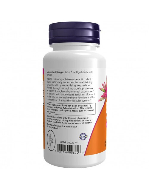 NOW E-400 Mixed Tocopherols, 100 капсул — фото 1