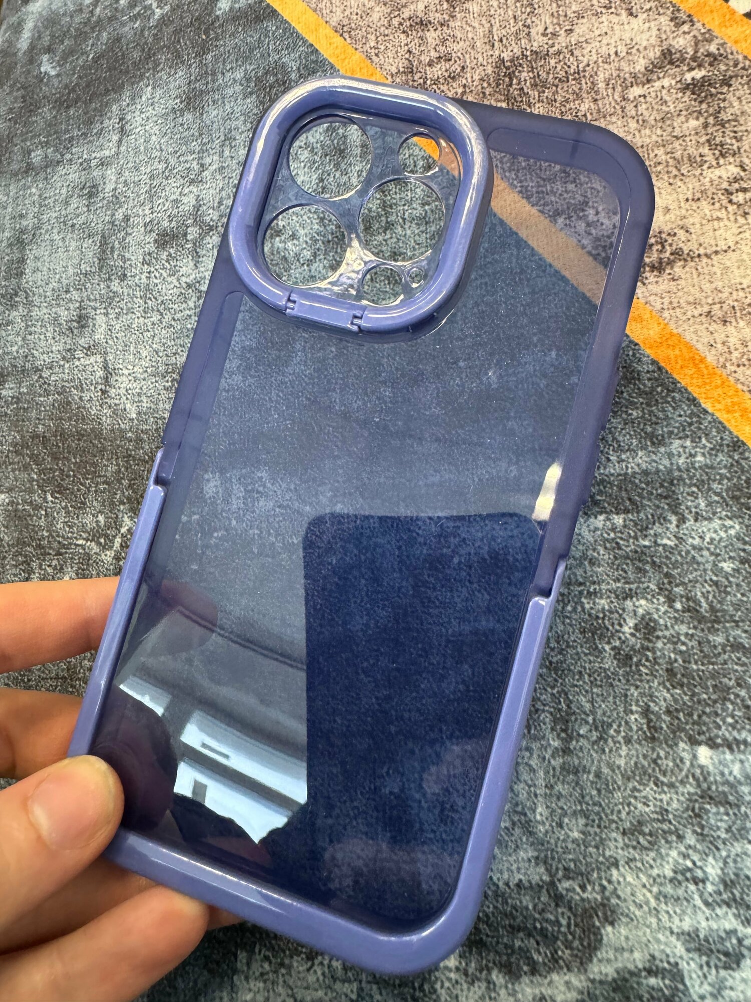 Чехол MyPads Girm на iPhone 14 Pro Max тонкая силиконовая крышка с защитой задней камеры синий