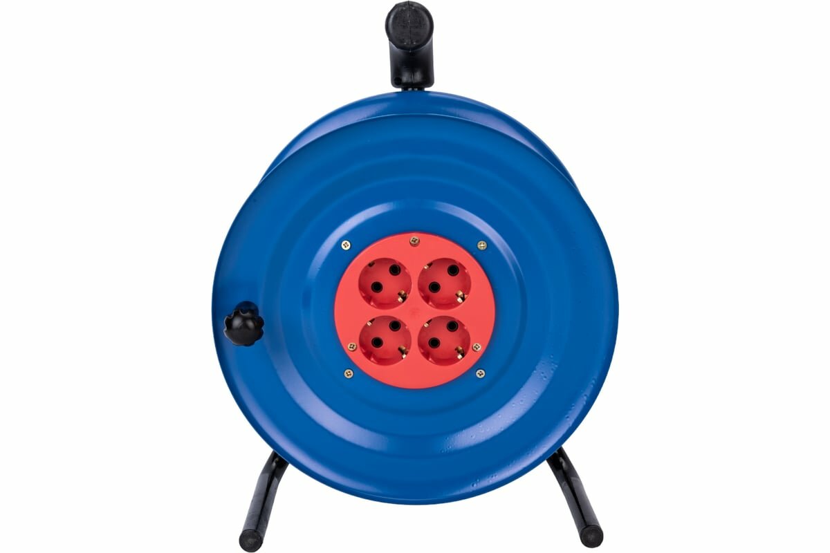 МПП удлинитель Металлическая катушка для удлинителя 4 розетки IP-20 с\з 999000000002101