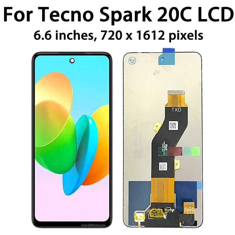 OEM для Infinix Tecno Spark 20 Pro/20C/20 ЖК-дисплей, сенсорная панель, дигитайзер в сборе KJ6 BG7 KJ5, рамка дисплея 20C BG7 No Frame