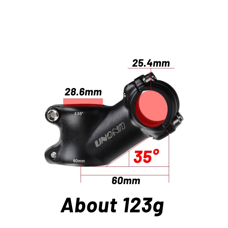 Kalloy Вынос руля MTB/Шоссейный 35 градусов Матовый черный 25.4/31.8 мм 70-110 мм