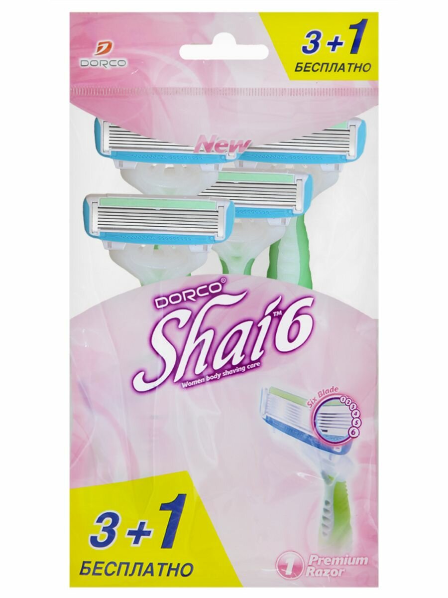 Dorco Shai - Женские одноразовые станки для бритья 4 шт