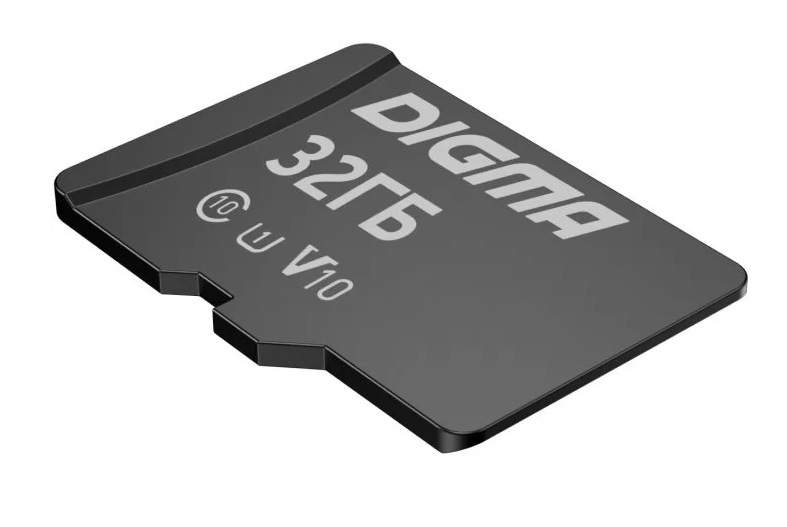 Карта памяти Transflash (MicroSDHC) Card_ 32 GB Class 10 Digma CARD10 + adapter DGFCA032A01
