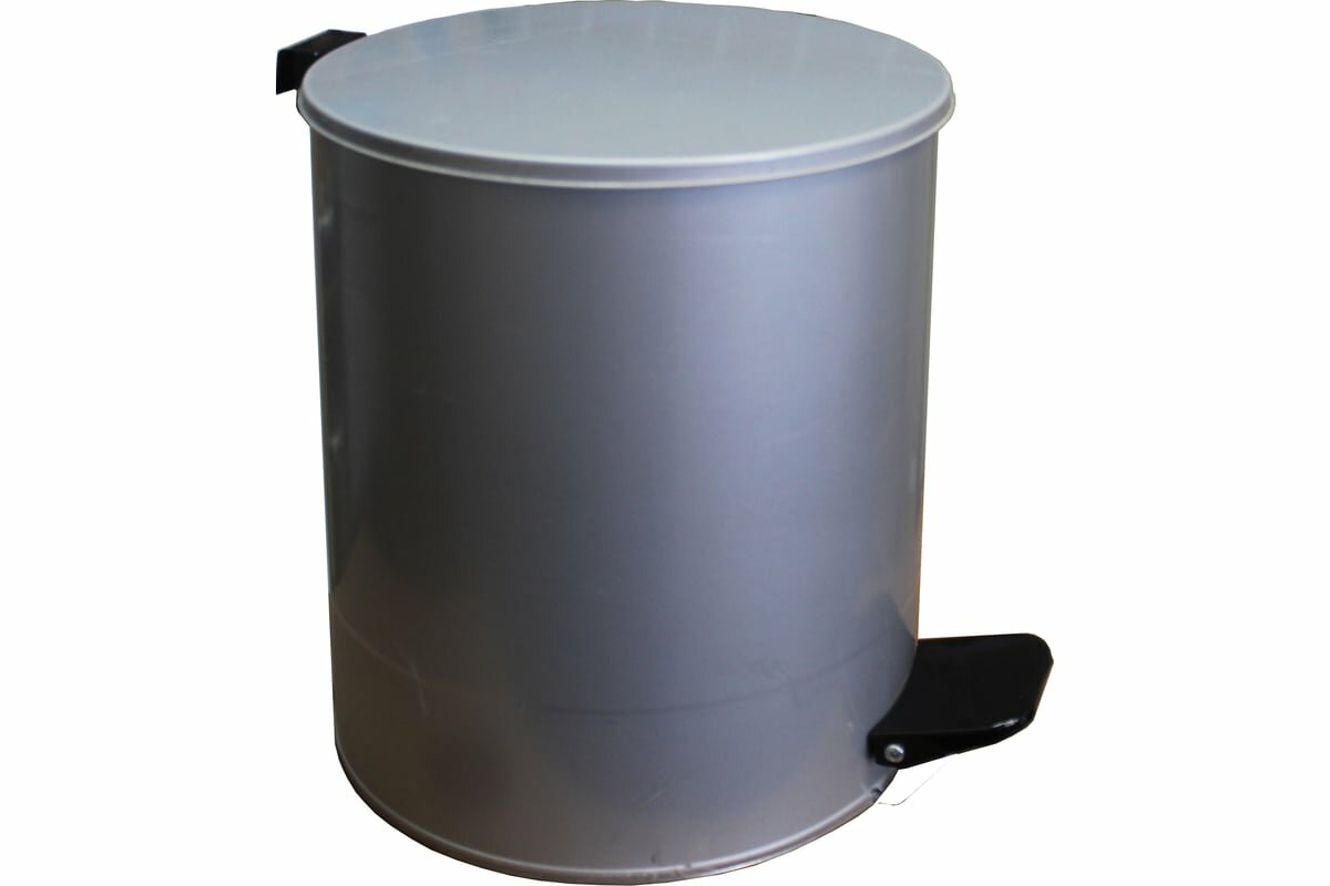 Титан Мета урна с педалью 15 л серый - напольная мусорная корзина для дома и офиса