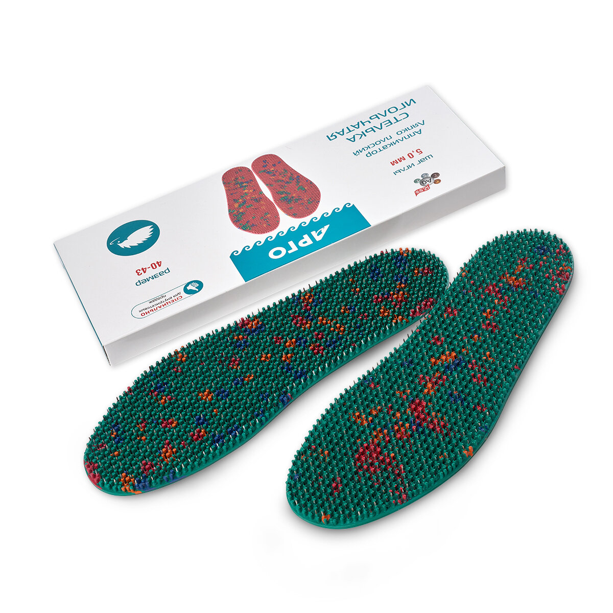 Аппликатор МПК Ляпко "Стелька-Скороход", для массажа стоп, размер 40-43, 2шт