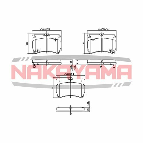 Колодки тормозные дисковые Nakayama p0324ny