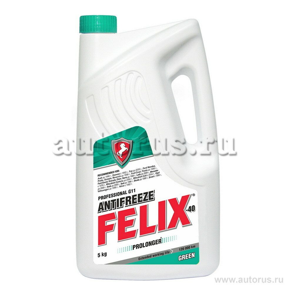 Антифриз felix prolonger готовый -40c зеленый 5 кг 430206031