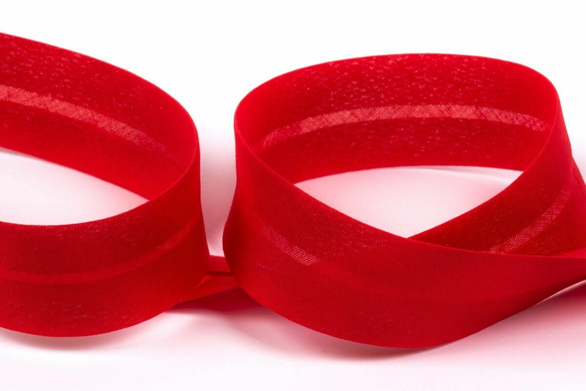 Косая бейка Х/Б "Gamma" GK-30C 30 мм 25 м 1 м №030 алый