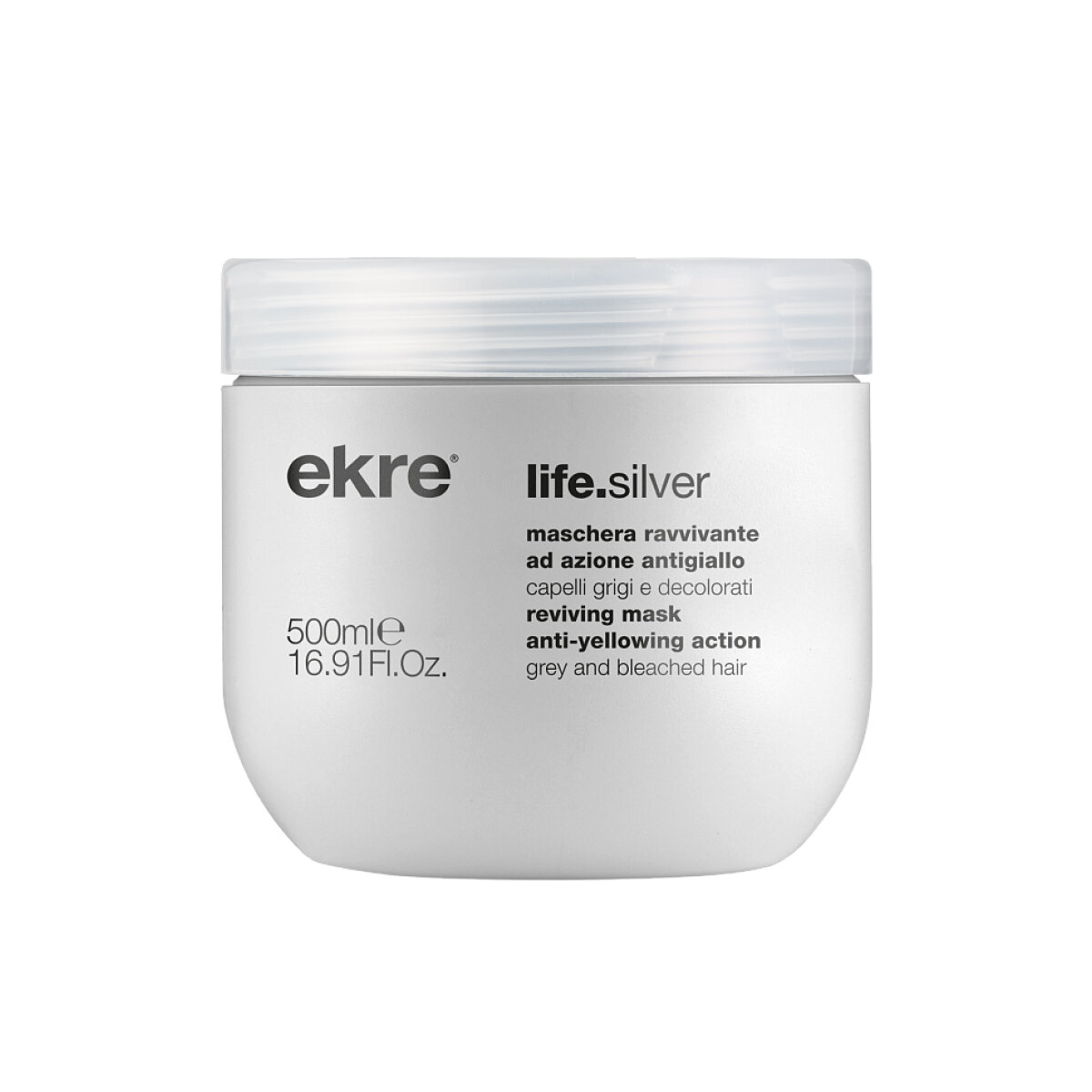 Антижелтая маска для осветленных и обесцвеченных волос Ekre Life.Silver Reviving, 500 мл