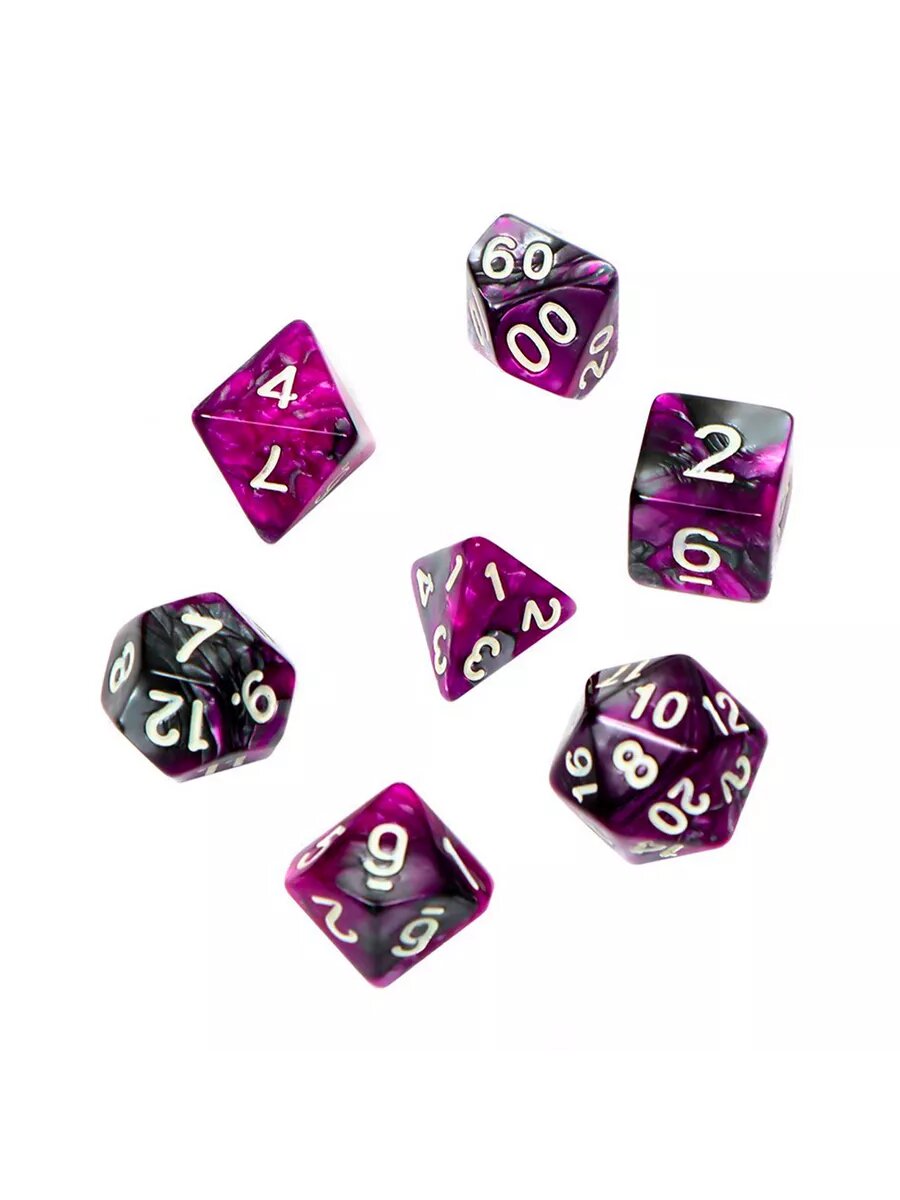 Набор кубиков Dungeons and Dragons ДнД, аметист, 7 шт