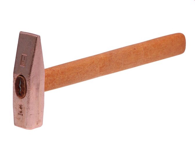 Молоток искробезопасный Камышин, квадратный омеднённый боёк 0.4 кг