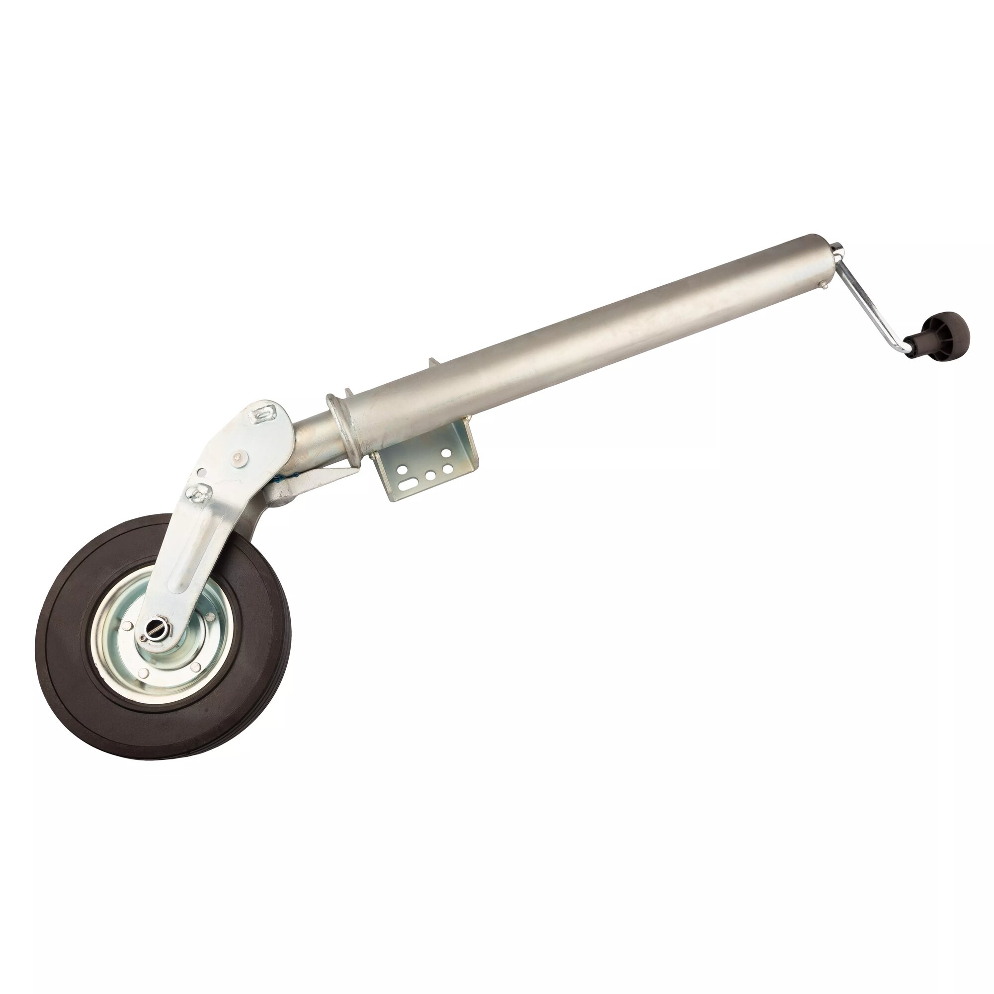 Колесо опорное для прицепа (диск-сталь, шина-резина, Ф225/70, стойка-60мм,400кг), встроенный хомут