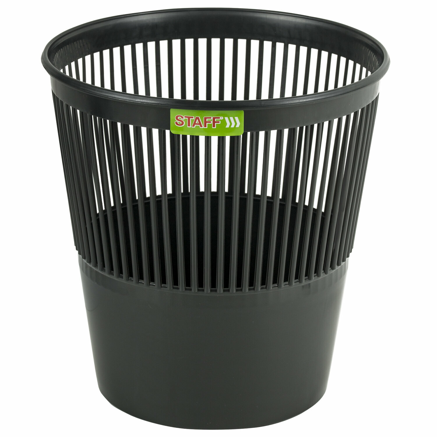 Корзина для бумаг STAFF "Basic" эконом, сетчатая, 9 л, черная, 238254