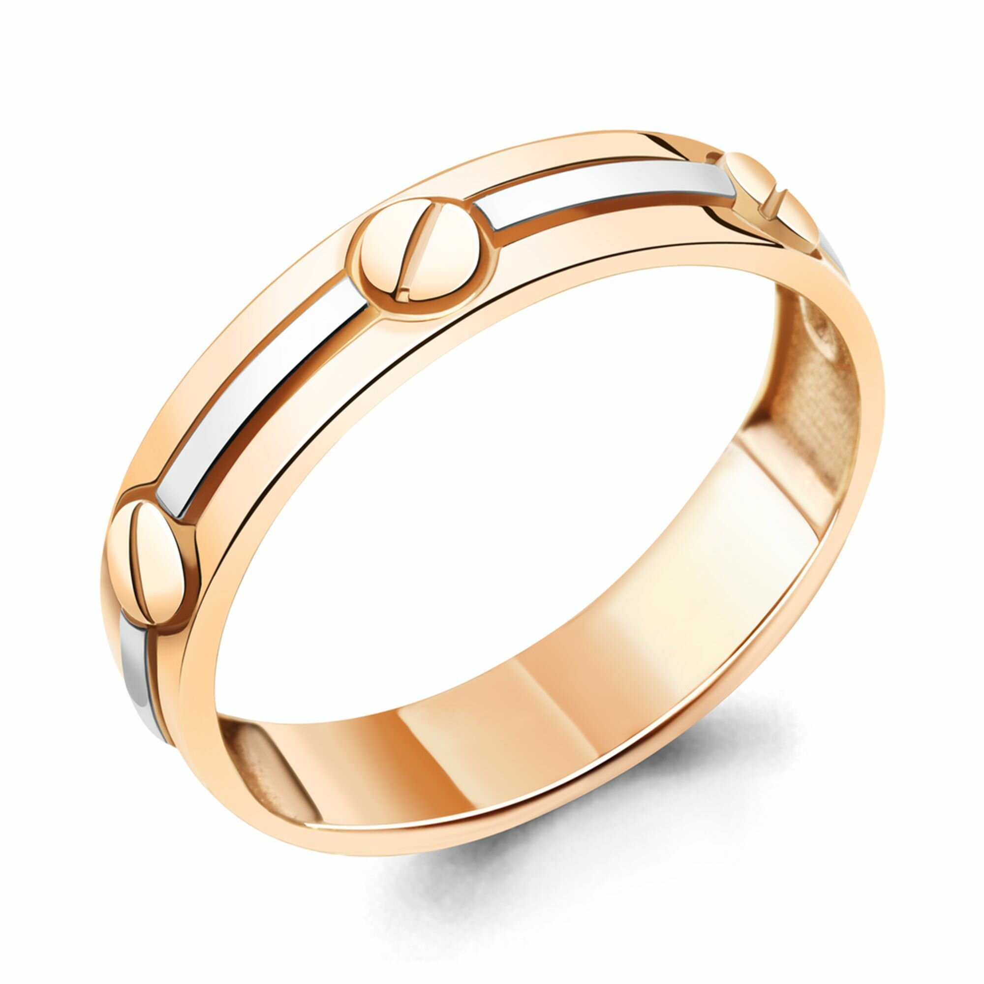 Кольцо, серебро, 925 проба, золочение