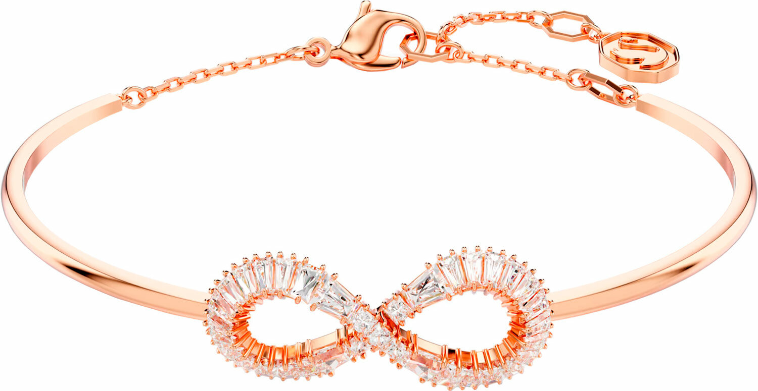 Жесткий браслет, кристаллы Swarovski