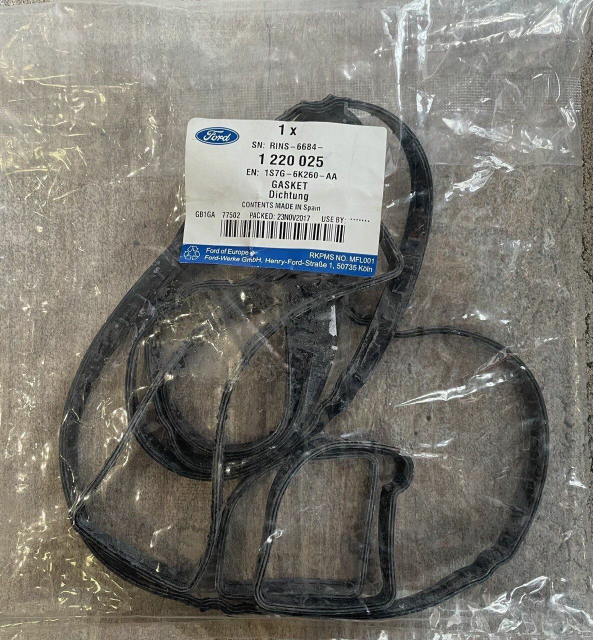 Прокладка Фокус 2 1.8-2 литра, Ford Focus 2, Mondeo прокладка клапанной крышки