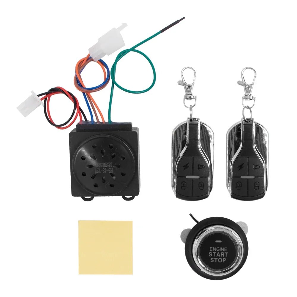 Сигнализация с одним ключом, старт, противоугонное устройство, дистанционное управление, блокировка ключа, Противоугонная сигнализация 36 в-72 в для электрического скутера Citycoco, модифицированные детали
