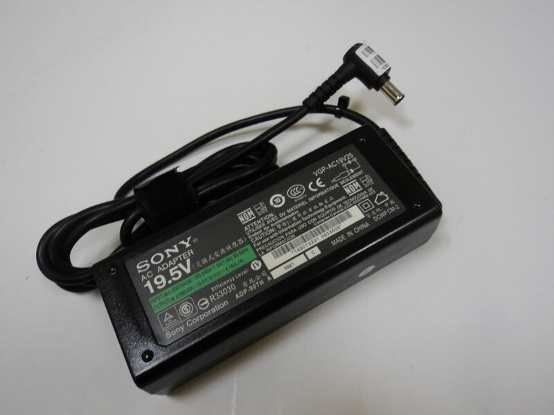 Блок питания для ноутбука Sony 19.5V 4.7A 92W 6.5x4.4mm (PCGA-AC19V13) VGN-FZ190, VGN-FS710/W, VGN-FE590PA, без сетевого кабеля, черная, HC/ORG