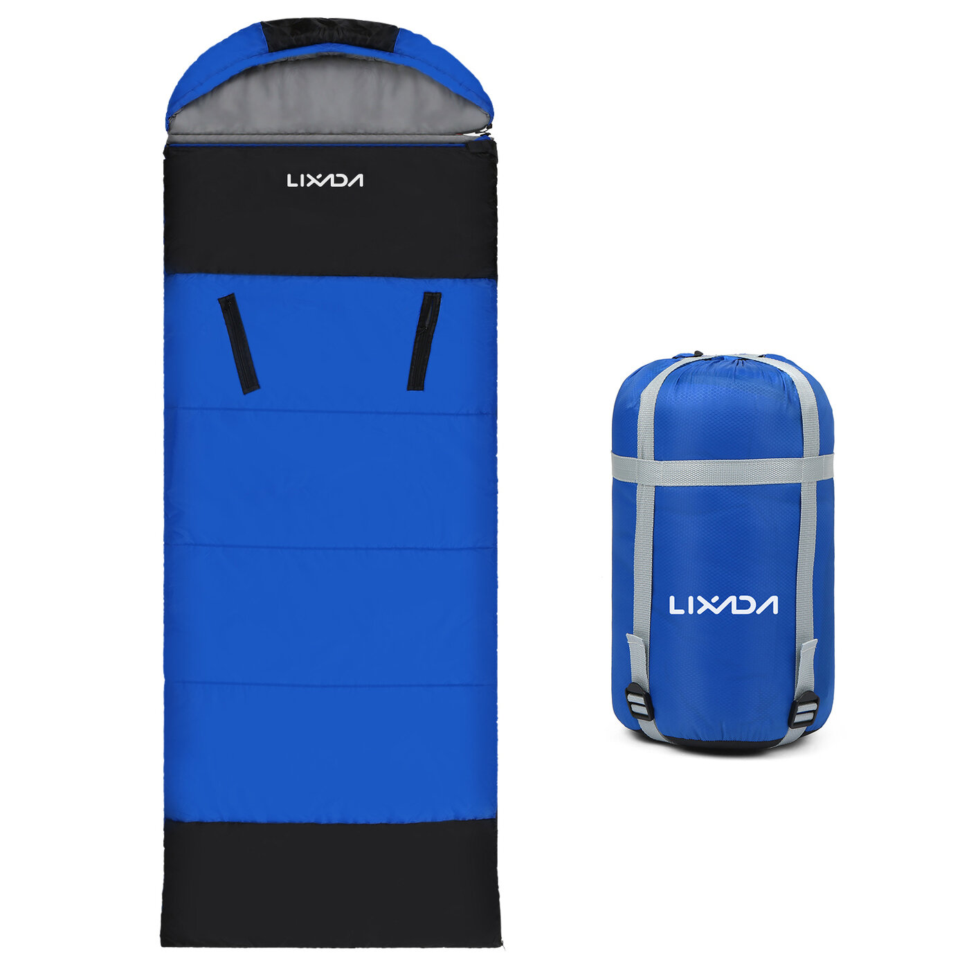Lixada Спальный мешок-конверт с отверстиями на молнии для рук и ног На открытом