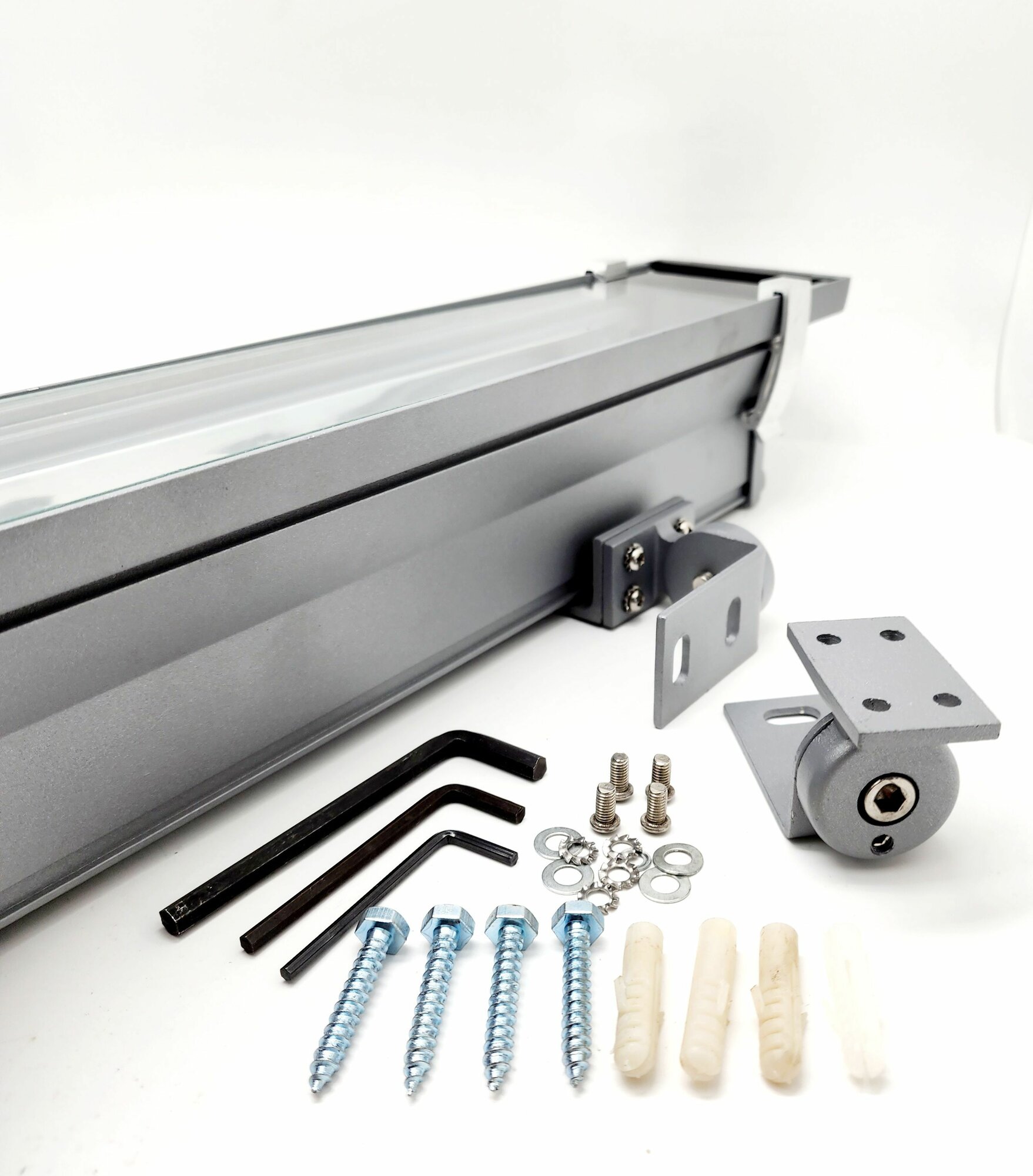 Cветильник линейный накладной уличный (960x86x90 мм), антивандальный под сменную лампу T5, лампа 3000 К в комплекте , G5 , 21 Ватт, Lightway.21W.302.08-WW