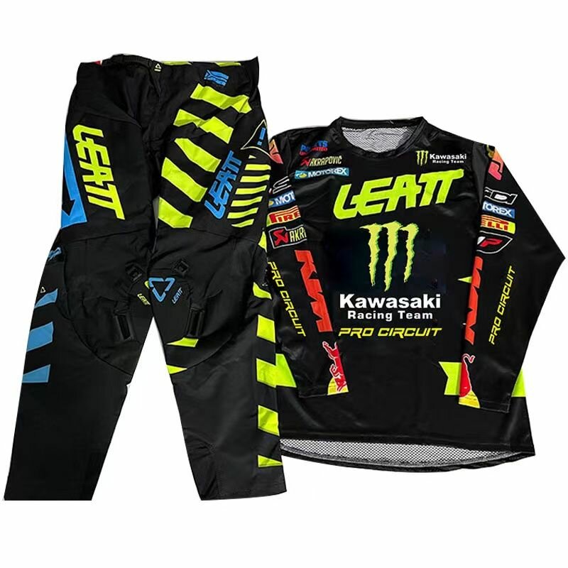 Новый 2023 LEAT гоночный костюм мотокросс Джерси и штаны MX ATV Dirt Bike Gear Set мотоциклетная одежда mtb enduro