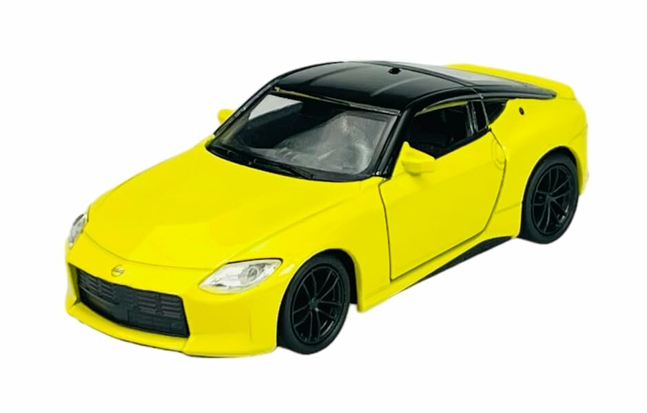 Welly. Коллекционная машинка "Nissan Z 2023" 43821W-YL, желтая, инерционная, масштаб 1:38