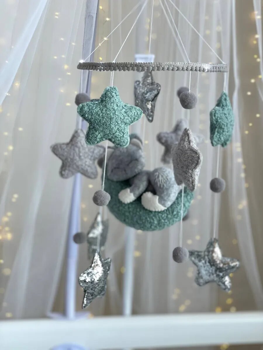 Мобиль в кроватку с подсветкой без муз блока и без крепления