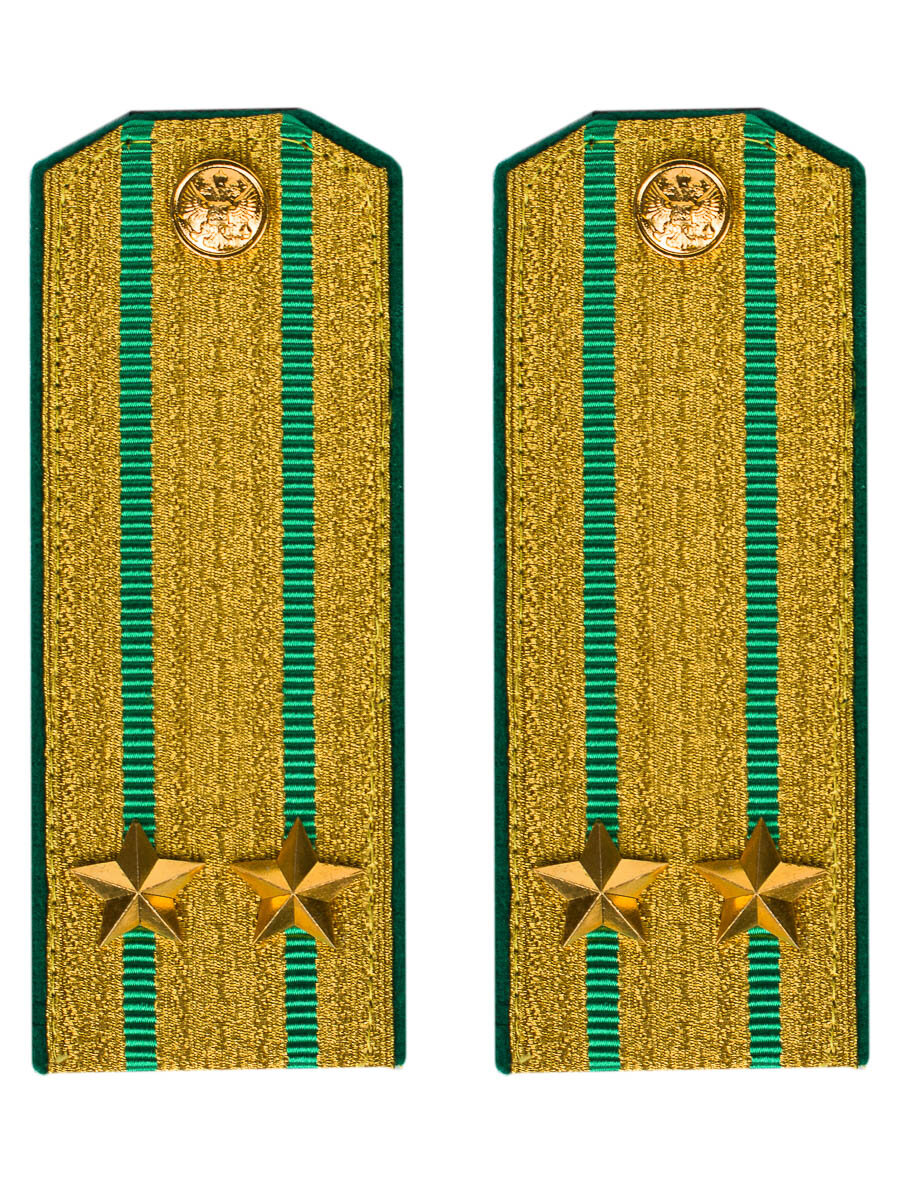 Погоны Пограничной службы в сборе картон Подполковник золотые